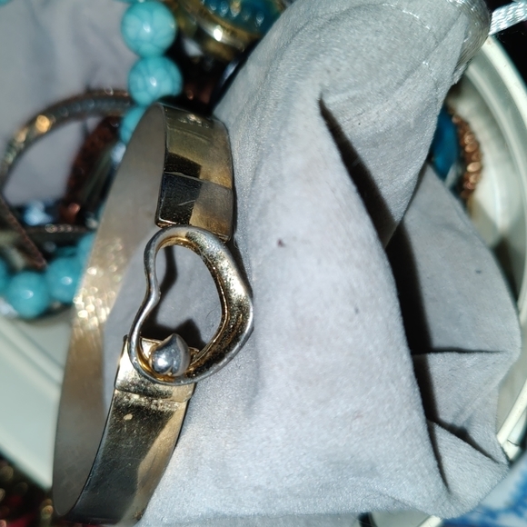 Jewelry | 199 Solid Silver And Gold Plate Bangle | Poshmark